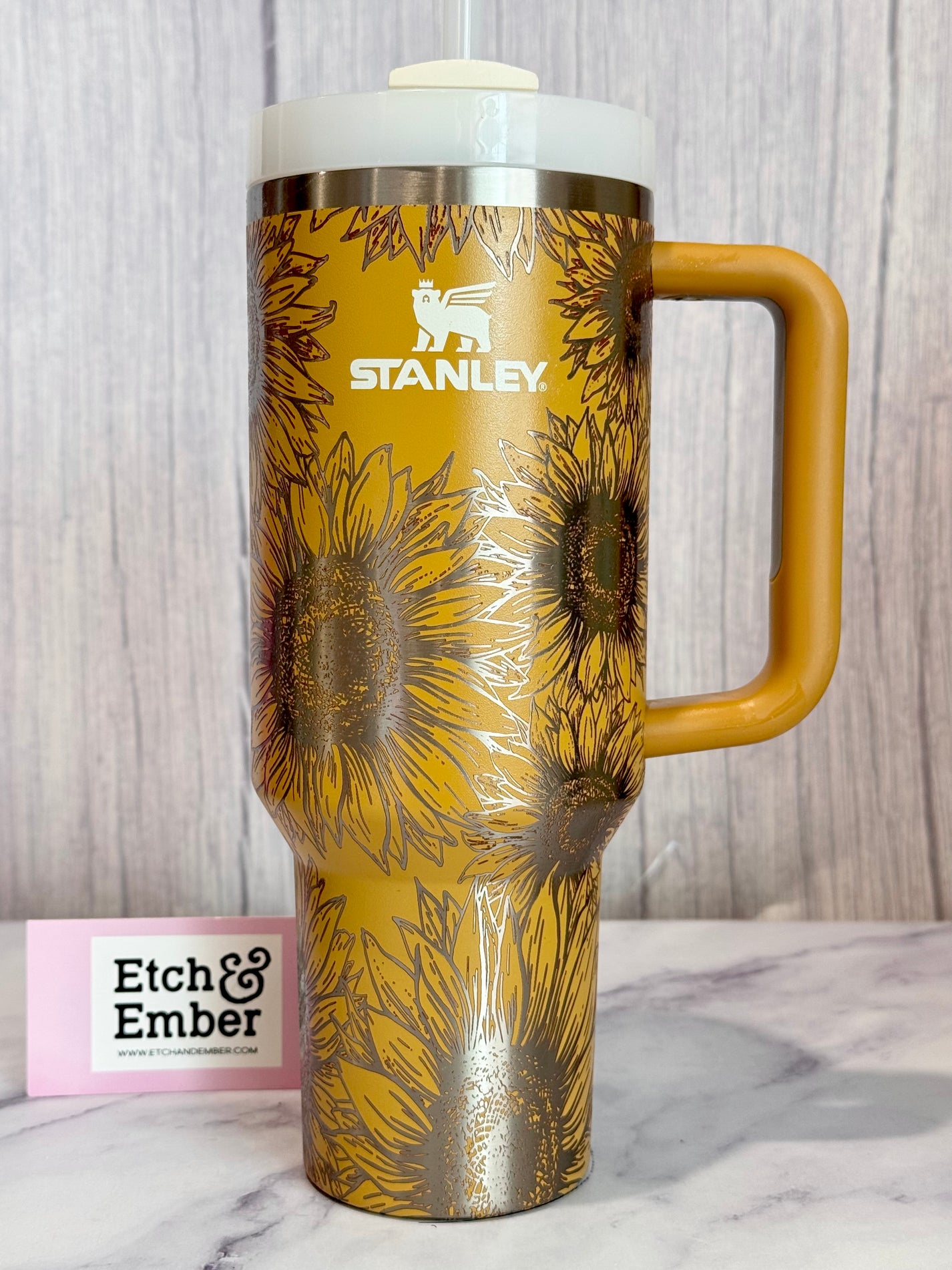 Sunflowers Custom Stanley Adventure Quencher 40 oz tumbler – Etch and Ember
