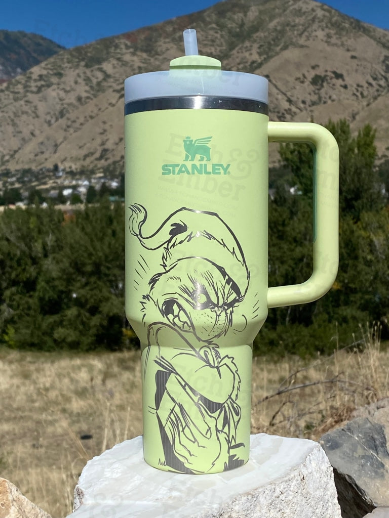 The Grinch Custom Stanley Adventure Quencher 40 oz tumbler/ Simple Mod ...